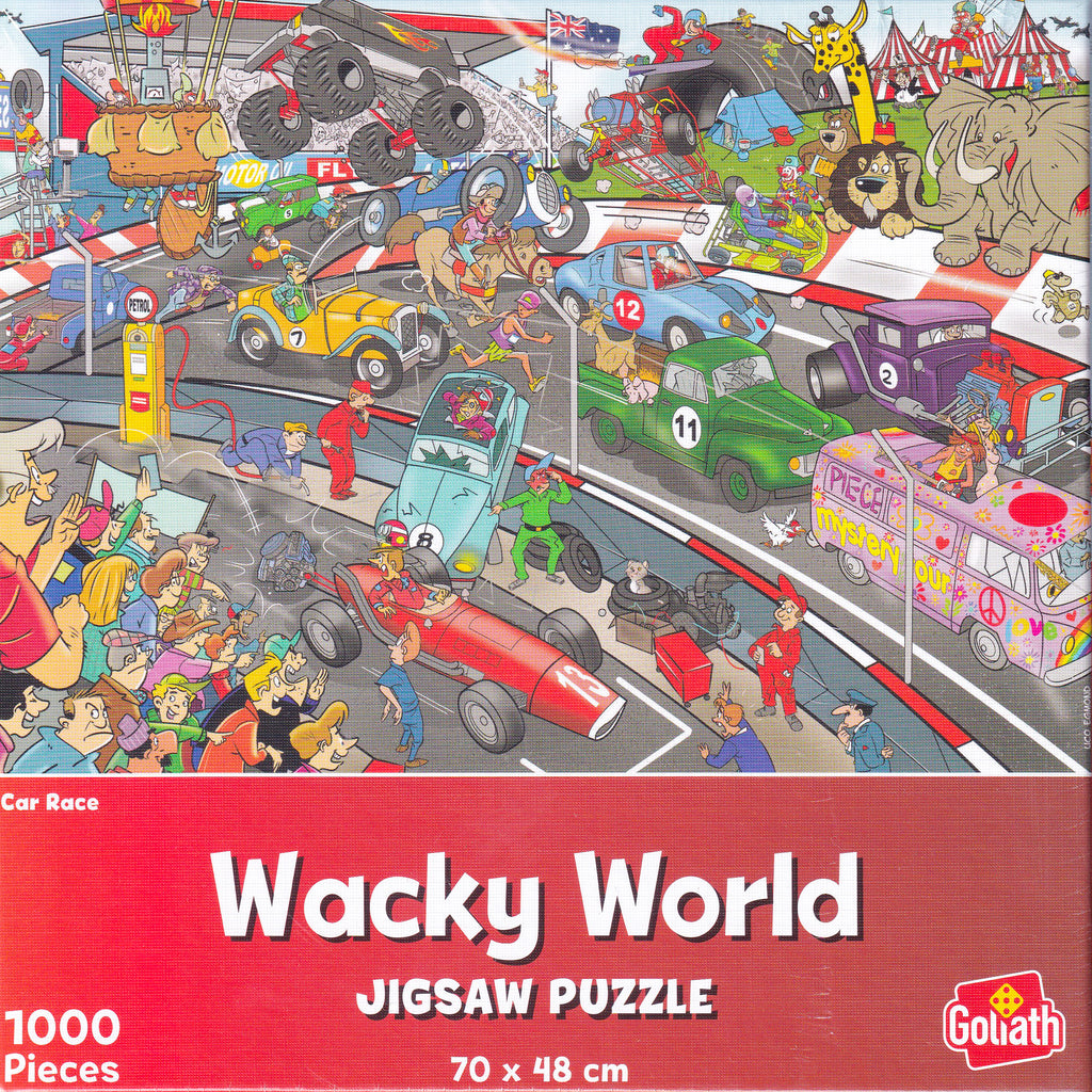 Wacky World - Car Race 1000 Piece Jigsaw Puzzle | I Love Puzzles