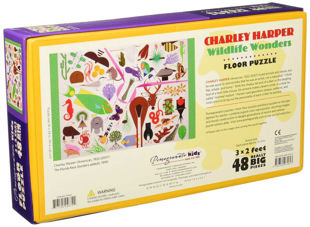 Pomegranate - Wildlife Wonders Floor Puzzle by Charley Harper Jigsaw P ...