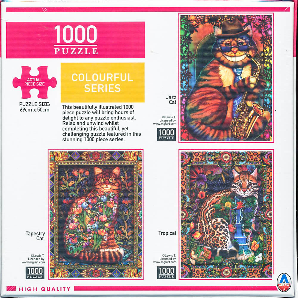 Arrow Puzzles - Colourful Series - Tapestry Cat - 1000 Pieces | I Love ...