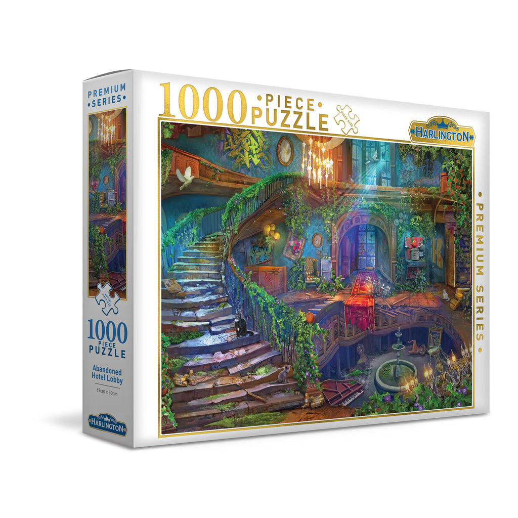 Harlington - Abandoned Hotel Lobby Jigsaw Puzzle (1000 Pieces) | I Love ...