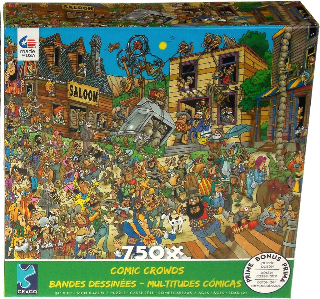 Ceaco - Comic Crowds - The Saloon by Len Epstein Jigsaw Puzzle (750 Pi ...