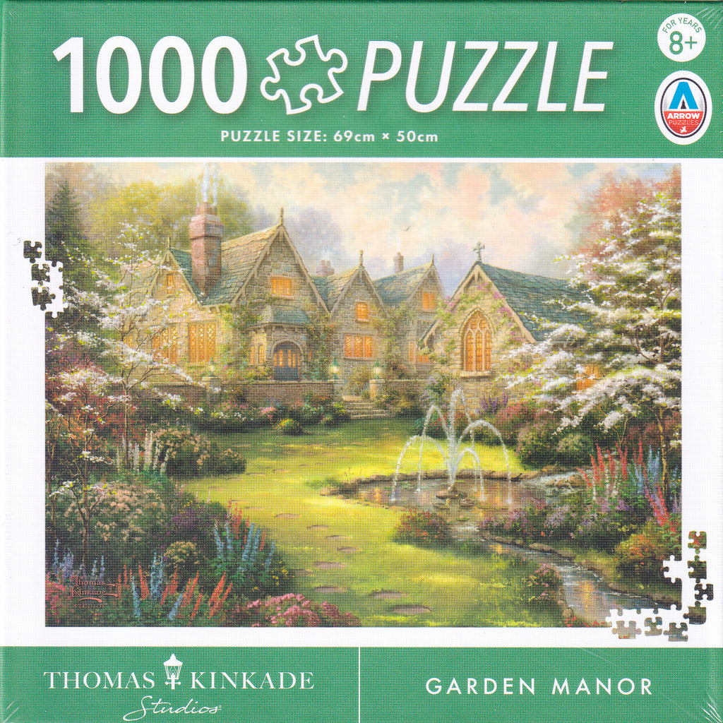 Arrow Puzzles - Thomas Kinkade - Garden Manor Jigsaw Puzzle (1000 Piec ...