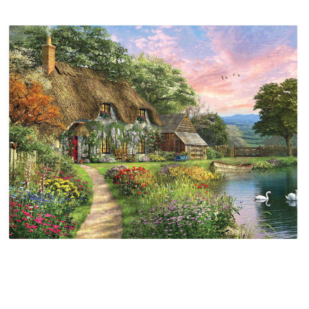Crown - Picturesque Series - Sunset Country Cottage Jigsaw Puzzle (100 ...