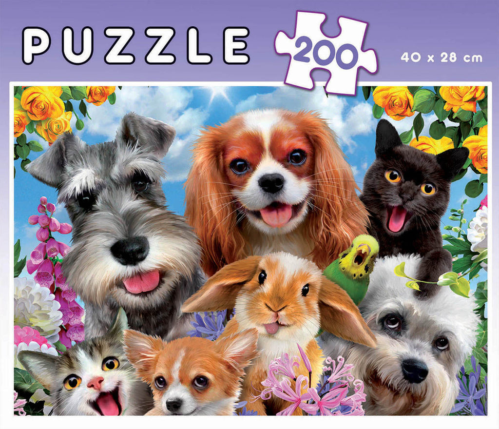 Educa - Selfie Pet Parade Jigsaw Puzzle (200 Pieces) | I Love Puzzles