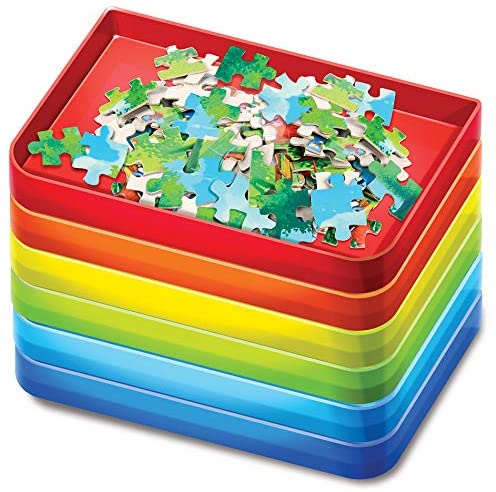 Sort 'N' Stack Puzzle Sorter 6 Durable Colorful Plastic Sorters for Ji ...