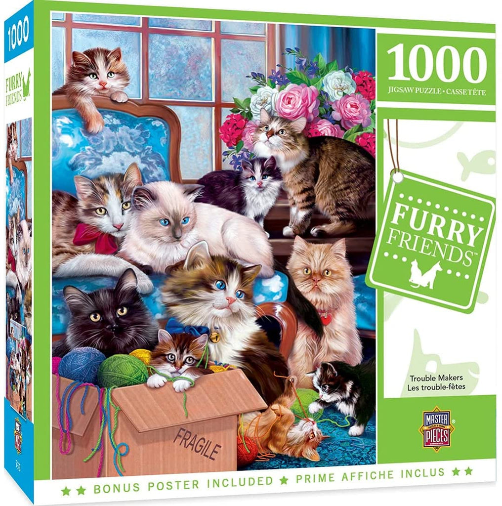 Masterpieces - Furry Friends Trouble Makers Jigsaw Puzzle (1000 Pieces ...