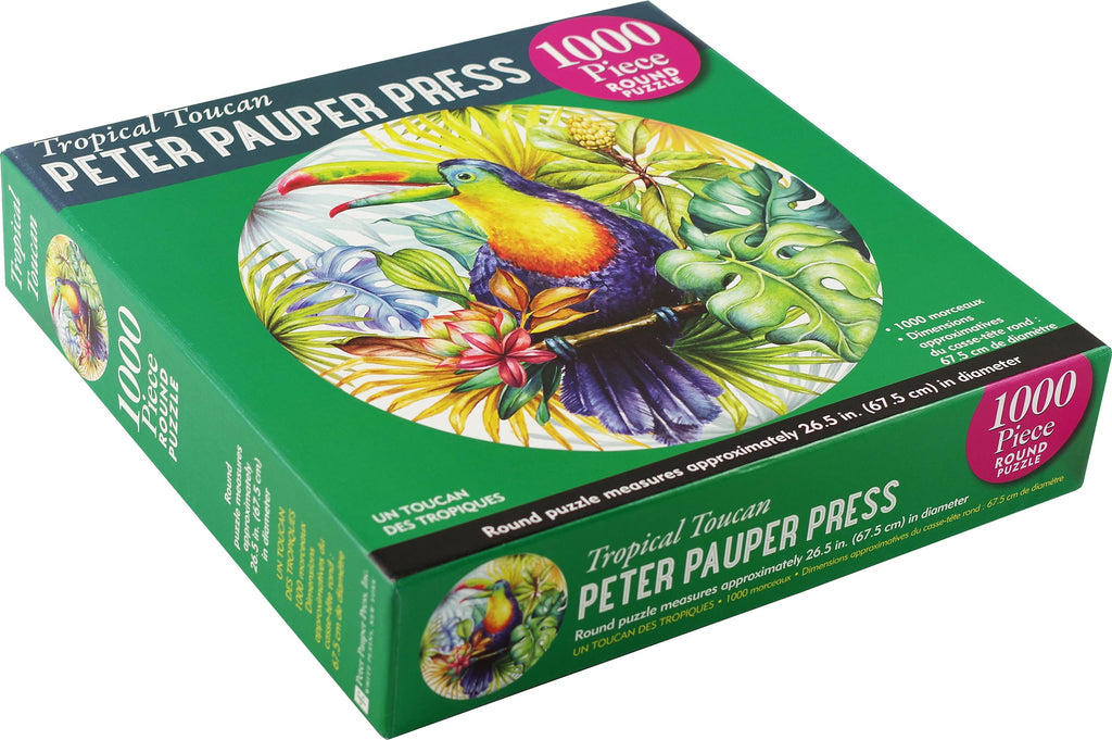 Peter Pauper Press - Tropical Toucan Round Jigsaw Puzzle (1000 Pieces ...