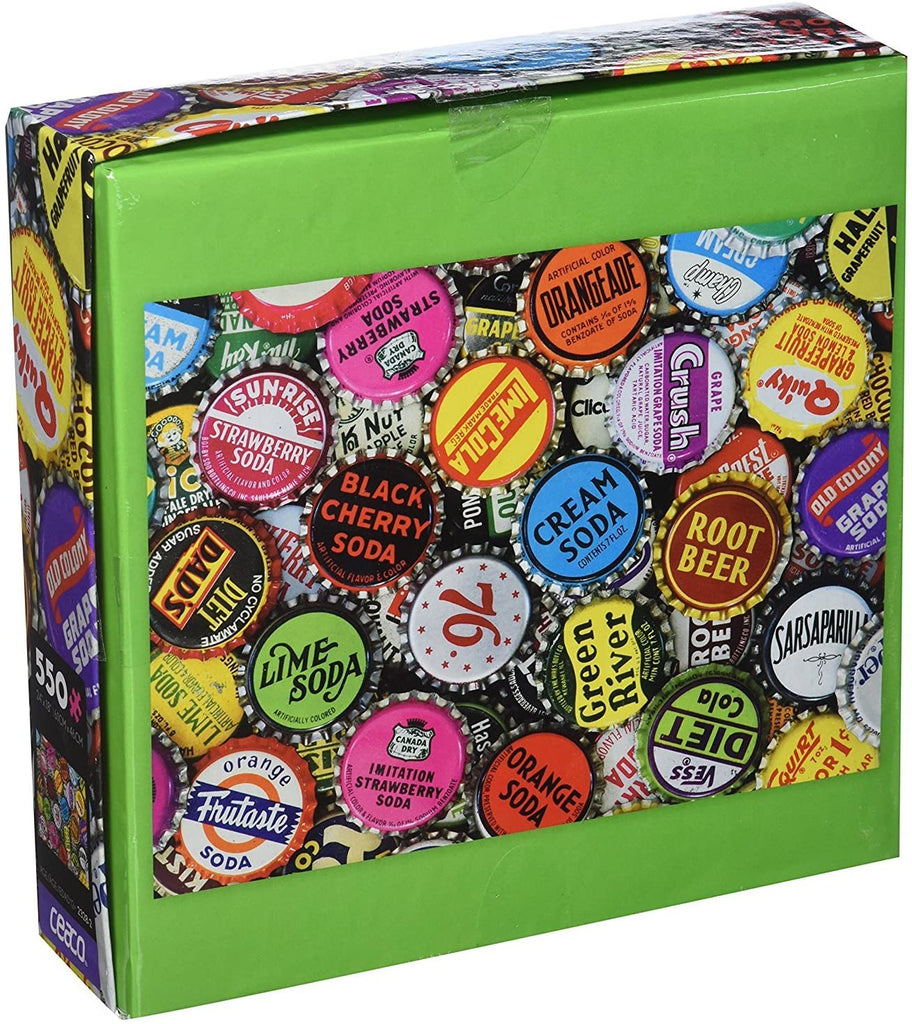 Ceaco Bottle Caps Logo Collage Puzzle (550Piece) | I Love Puzzles