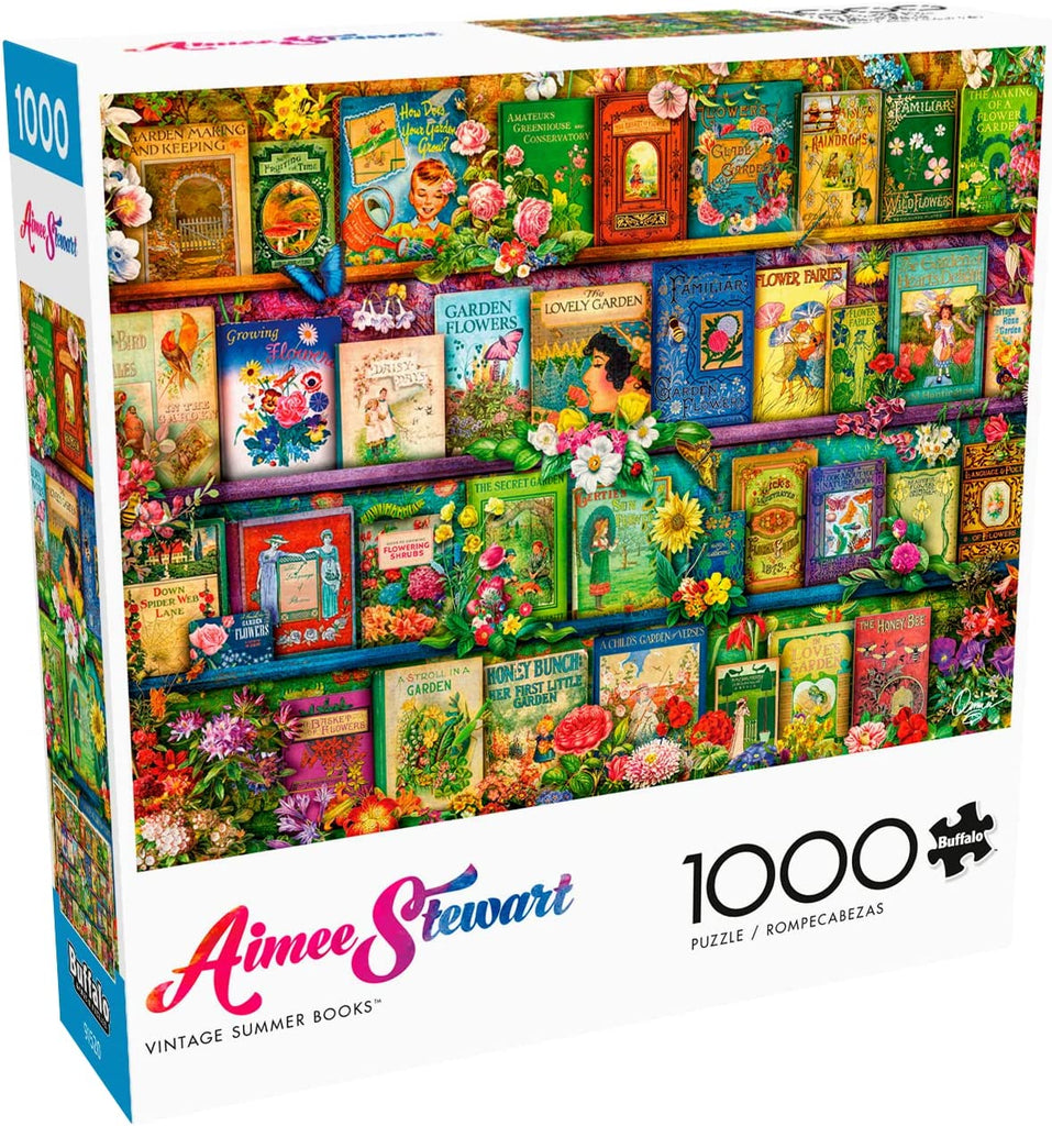 Buffalo Games - Aimee Stewart - Vintage Summer Books - 1000 Piece Jigs ...