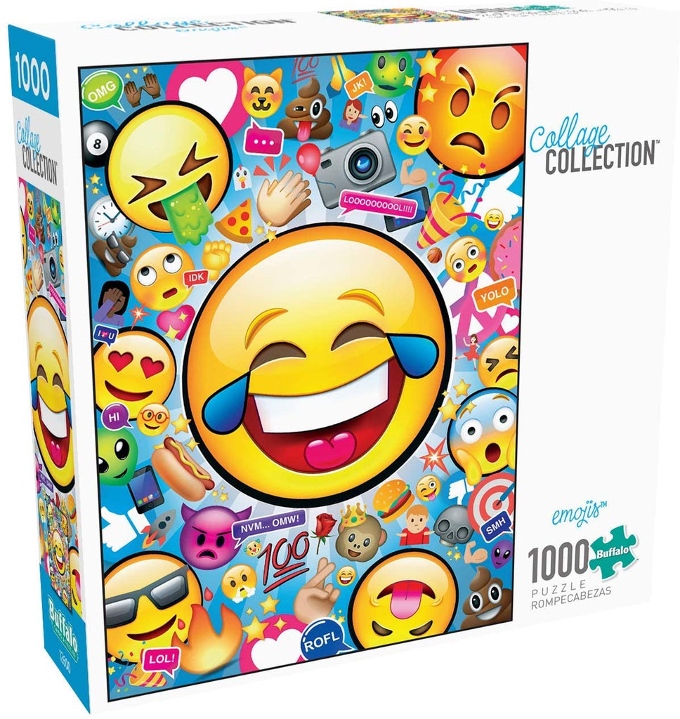Buffalo Games - Collage Collection - Emojis - 1000 Piece Jigsaw Puzzle ...