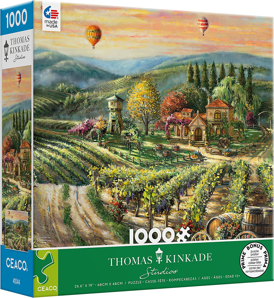 Ceaco - Peaceful Valley Vineyard by Thomas Kinkade Jigsaw Puzzle (1000 ...