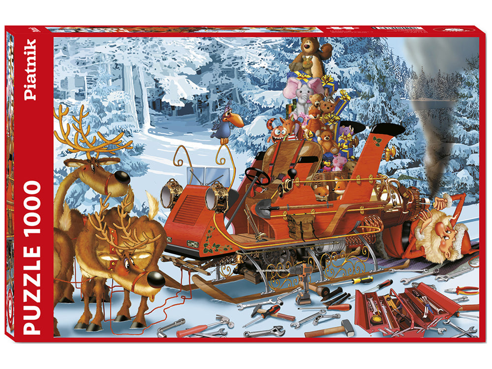 Piatnik - Santa's Sleigh Repair Jigsaw Puzzle (1000 Pieces) | I Love ...