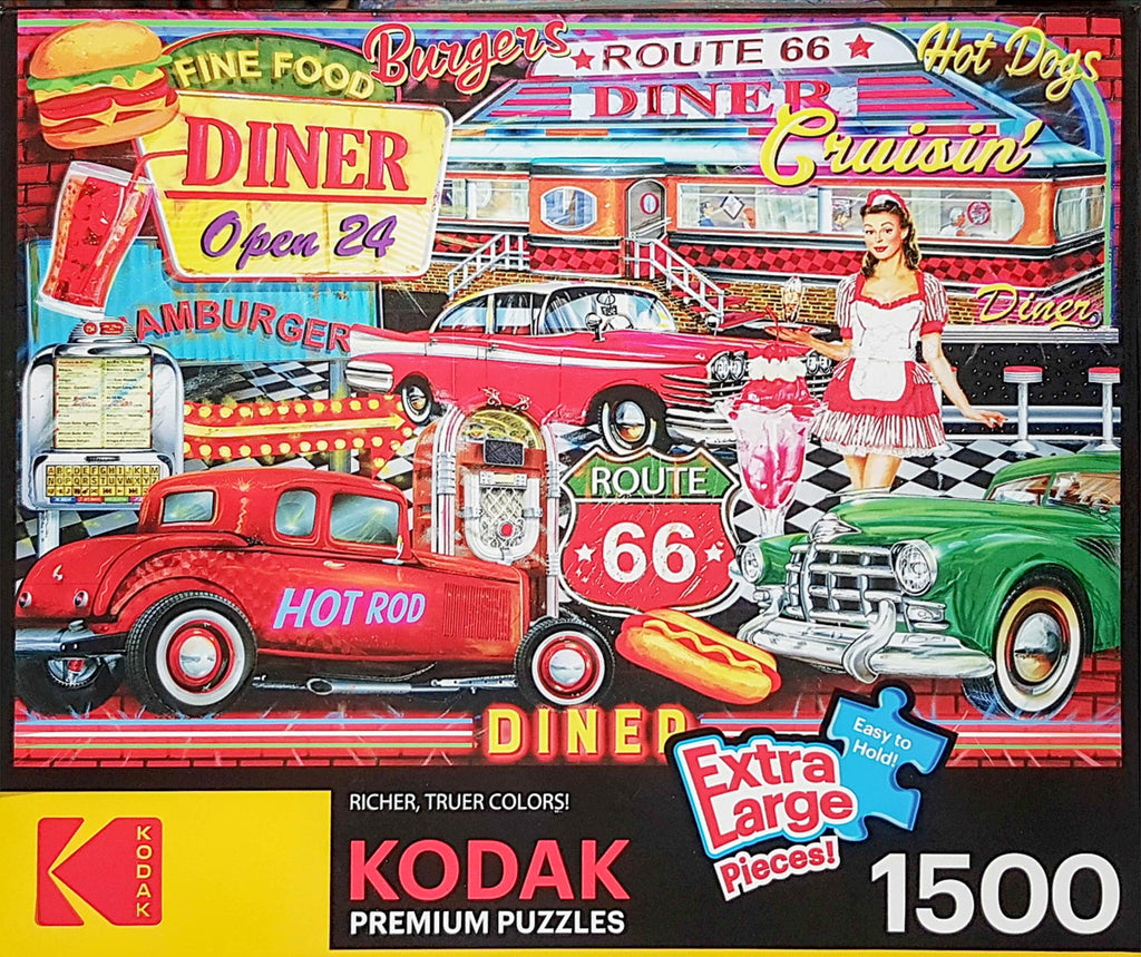 Kodak Premium Puzzles - 50's Diner by Edward Wargo Jigsaw Puzzle (1500 ...