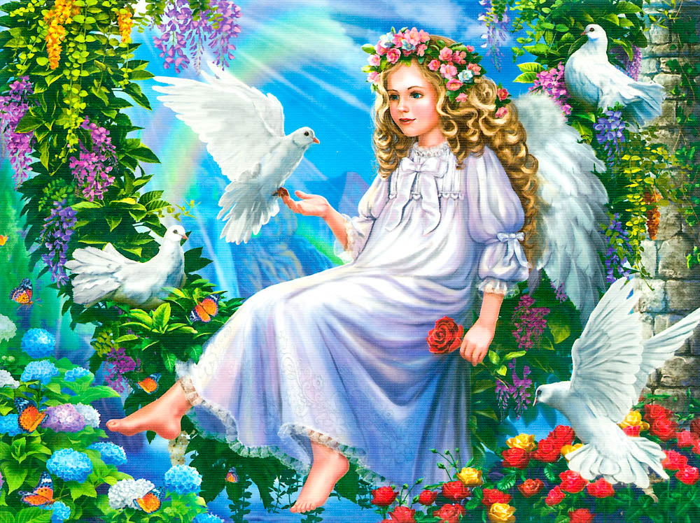 Arrow Puzzles - Regal Series - Angel and Doves - 1000 Pieces | I Love ...